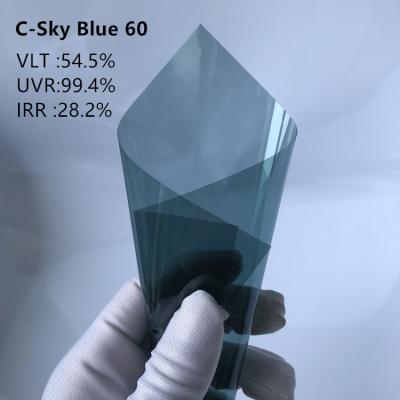 China Easy To Maintain Sky Blue Infrared Proof Carbon Film Tint for Car Window Protection for sale