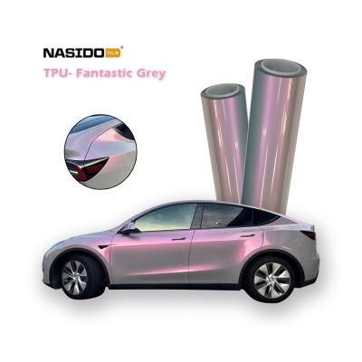 China Fantastic Grey 7.5 Mil Thickness Self Healing Anti-Yellowing TPU Car Paint Protection Film for sale
