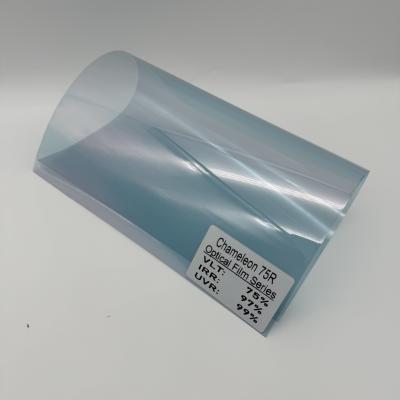 China 75% VLT Chameleon Window Film with High Heat Rejection and UV Rejection for Car Glass for sale