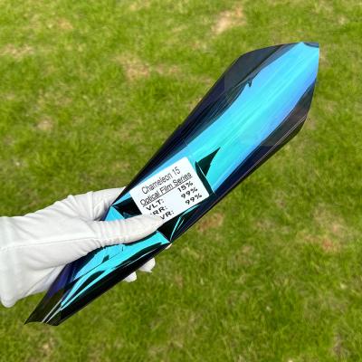 China 15% VLT Violet Blue Green High Clarity Chameleon Window Film for Car Glass UV and IR Rejection for sale