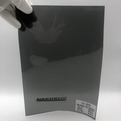 China Nasido U-20 Carbon Ceramic Car Window Film 20% VLT 95% IRR 99% UVR for sale