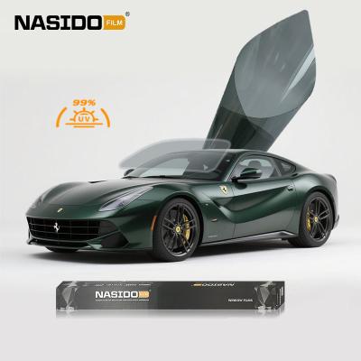 China Light Black Nano Ceramic Car Window Film with 2mil Thickness 48.3% VLT and 93.1% IRR for sale