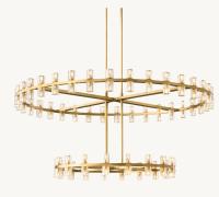 China 60 Inch 36 Inch Crystal Brass Chandelier 300W Crystal Chandelier For Living Room for sale