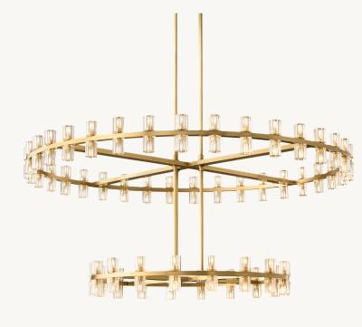 China 60 Inch 36 Inch Crystal Brass Chandelier 300W Crystal Chandelier For Living Room for sale
