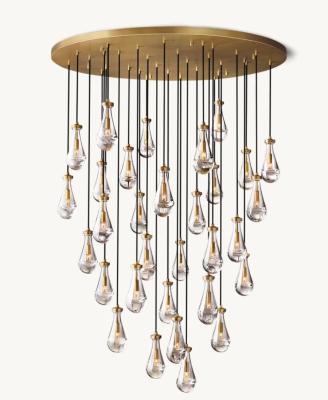 China 155W Raindrop Round Chandelier 60 Inch Rainfall Chandelier 100V - 277V for sale