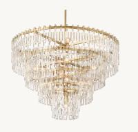 China Indoor Crystal Brass Chandelier Customized Tiered Brass Chandelier 48