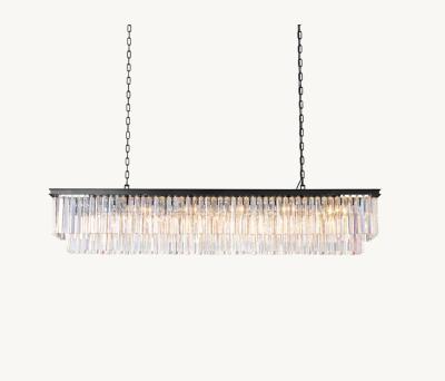 China Black K9 Crystal Chandelier Modern Crystal Rectangular Chandelier 70