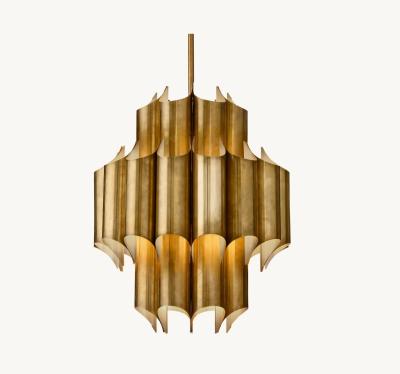 China Indoor Brass Tube Chandelier 24'' Cathedral Brass Chandelier 100V - 277V for sale