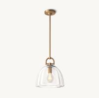 China Luxury Clear Dome Pendant Light Modern Dining Room Pendant Light Dimmable for sale