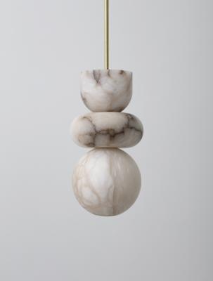China 180*330mm 3 Pendant Ceiling Light Alabaster Triple Pendant Light Dimmable for sale