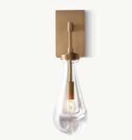 China Brass Raindrop Wall Light IP65 Outdoor Glass Wall Lights Customized for sale
