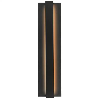China Customized Outdoor Wall Light 100V - 277V Black Linear Wall Sconce 24'' for sale