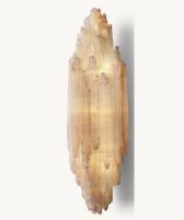China Natural Selenite Wall Sconce 100V - 277V Crystal Wall Lights Indoor for sale