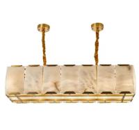 China Dimmable Alabaster Linear Chandelier 100V - 277V Modern Brass Linear Chandelier for sale