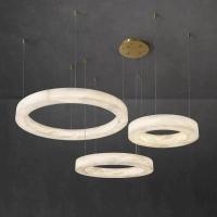 China 100W Alabaster Chandelier Modern Round Chandelier For Living Room for sale