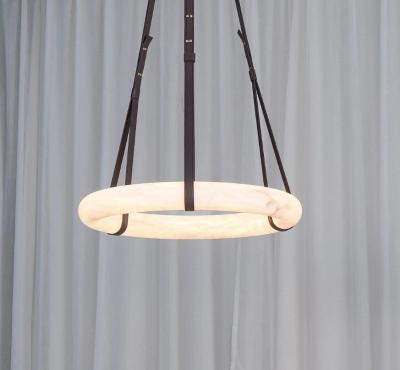 China 100V - 277V Round Ring Chandelier 30W Alabaster Round Chandelier for sale