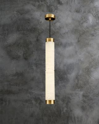 China Alabaster Bedside Ceiling Lights 80*500mm Bedside Pendant Lights 10W for sale