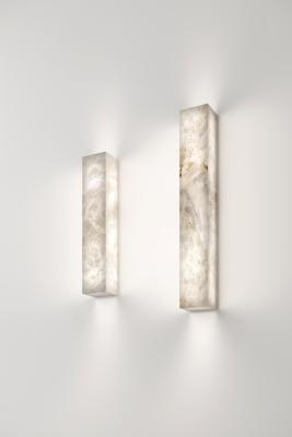 China 10W Alabaster Wall Sconce Indoor / Outdoor Rectangular Wall Sconce for sale