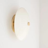 China Marble Wall Lamp Living Room Modern Lyra Sconce Luxury Round Marble Indoor Wall Lamp Stone Wall Light for sale
