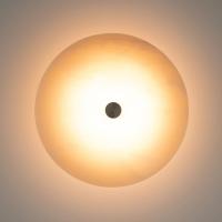 China Marble Wall Lamp Living Room Modern Lyra Sconce Luxury Round Marble Indoor Wall Lamp Stone Wall Light for sale