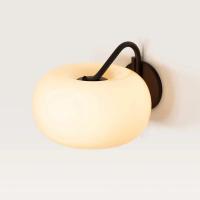 China Modern Simple Living Room Study Room Bedroom Glass Wall Lamp Nordic Gold Black Light Balloon Sconce for sale
