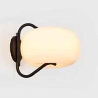 China Modern Simple Living Room Study Room Bedroom Glass Wall Lamp Nordic Gold Black Light Balloon Sconce for sale