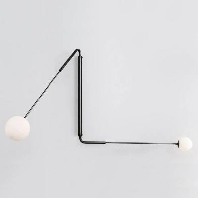 China Industrial Wind Retro Wall Lamp Long Rod Rocker Arm Reading Flutter Three Swing Arm Wall Sconce for sale