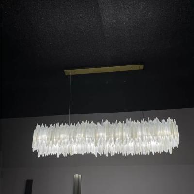 China Custom Made 72 Inch Selenite Chandelier with 10-Year Warranty for Dining Room for sale