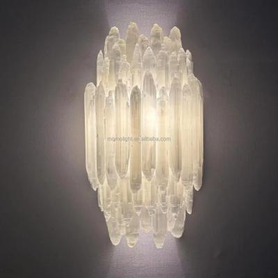 China Natural Selenite Sconce with 10-Year Warranty and 50000 Hours Lifespan for Living Room for sale