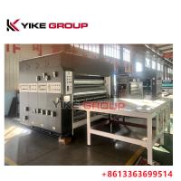 China 1400x2400mm Auto Feeder Chain Feeder 2 Color Printer Slotter Machine From YIKE GROUP for sale