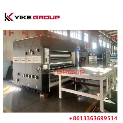 China 1400x2400mm Auto Feeder Chain Feeder 2 Color Printer Slotter Machine From YIKE GROUP for sale
