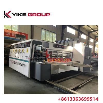 China Max Printing Size 1450X2500 Automatic Lead Edge Flexo 3 Color Slotter Diecutter Machine for sale