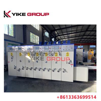 China Design Speed 150pcs/MinYK-1425 Automatic Flexo Printing Die cutting With Slotting Knives Machine for sale