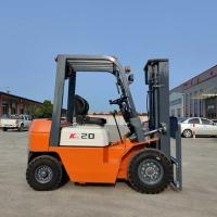 China Orange 2T Diesel Powered Forklift Japanese Engine 3 Stage 6m Mast for sale