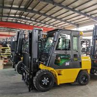 China Yellow Balance Counterbalance Hydraulic Diesel Powered Forklift 3.5T With Heater for sale