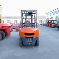 China 4000kgs Diesel Lift Truck 3 Stage Full Free Lift 4.5m Mast Counter Balance for sale