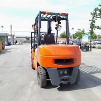 China 2 Stage Diesel Powered Forklift Up To 4 Tons Orange Diesel Counterbalance for sale