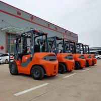 China Red 3500kgs FD5 Diesel Powered Forklift Truck ISUZU C240 Diesel Counterbalance for sale