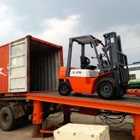 China 2.5T Counterbalance Warehouse Lift Truck Container Mast 4.5m Gasoline Forklift for sale