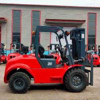 China Powerful Small All Terrain Forklift 3.0T High Passability Mini Rough Terrain Forklift for sale