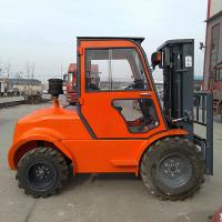 China 4 Ton Off Road Forklift Truck Diesel Power Automatic Transmission Triplex Container Mast for sale