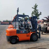 China Full Free Lift Mast 3m Forklift 3.5 Ton Chinese Engine Warehouse Fork Lift Truck Red for sale