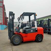 China Full Free Lift Mast 3m Forklift 3.5 Ton Chinese Engine Warehouse Fork Lift Truck Red for sale