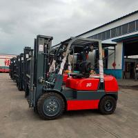 China 3500kg CPCD35 Diesel Powered Forklift Truck With Duplex Full Free Lift Mast for sale