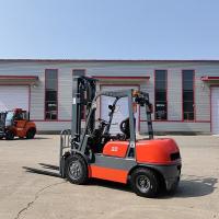 China Container Mast 4.8m 3.5 Ton Diesel Forklift ISUZU C240 Sideshift Red Color for sale