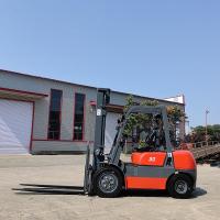 China Container Mast 4.8m 3.5 Ton Diesel Forklift ISUZU C240 Sideshift Red Color for sale