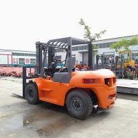 China Orange Counter Balance Forklifts 4m Mast Diesel Fork Truck 5000 Kg for sale