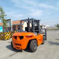 China 7000kgs FD70 7 Ton Diesel Powered Forklift With Triplex Mast And Fork Positioner for sale