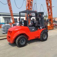 China 3500kg FR35 Compact All Terrain Forklift Truck A498BPG Diesel Engine Forklift for sale