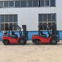 China CPCD35 Diesel Lift Truck 4.5m Mast 3.5 Ton Diesel Forklift With Solid Tires for sale